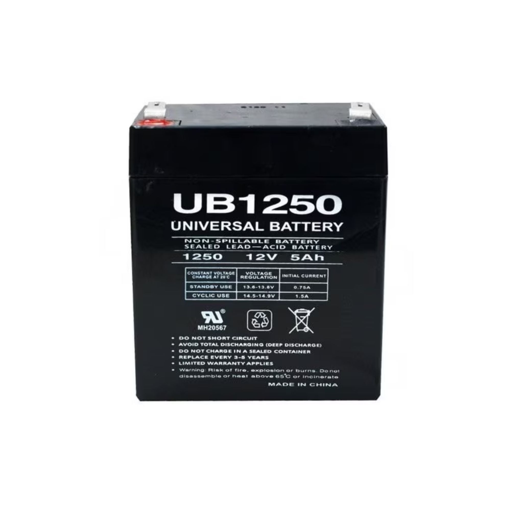UPG Batteries Seal Lead Acid Battery 12 Volt 5 AH T2 Terminal