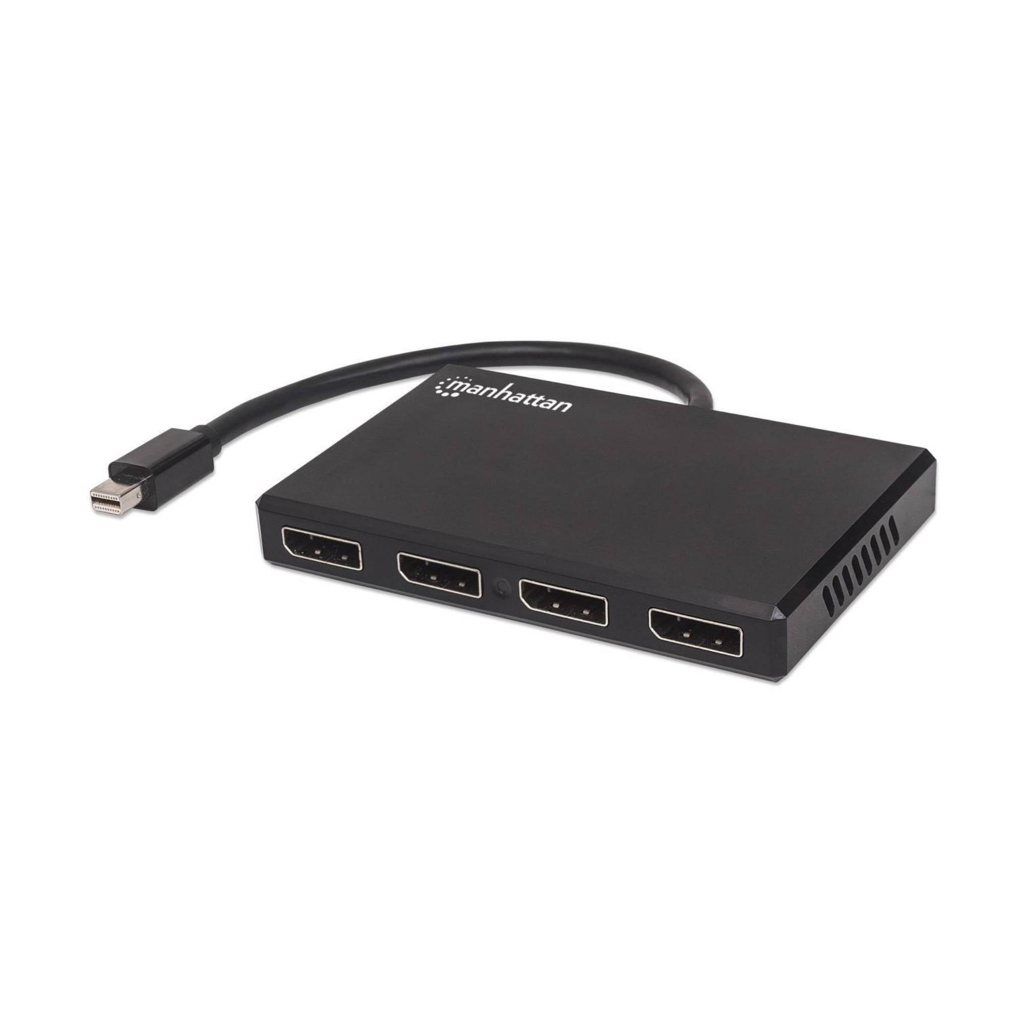 Manhattan Mini DisplayPort to 4-Port DisplayPort Splitter Hub with MST