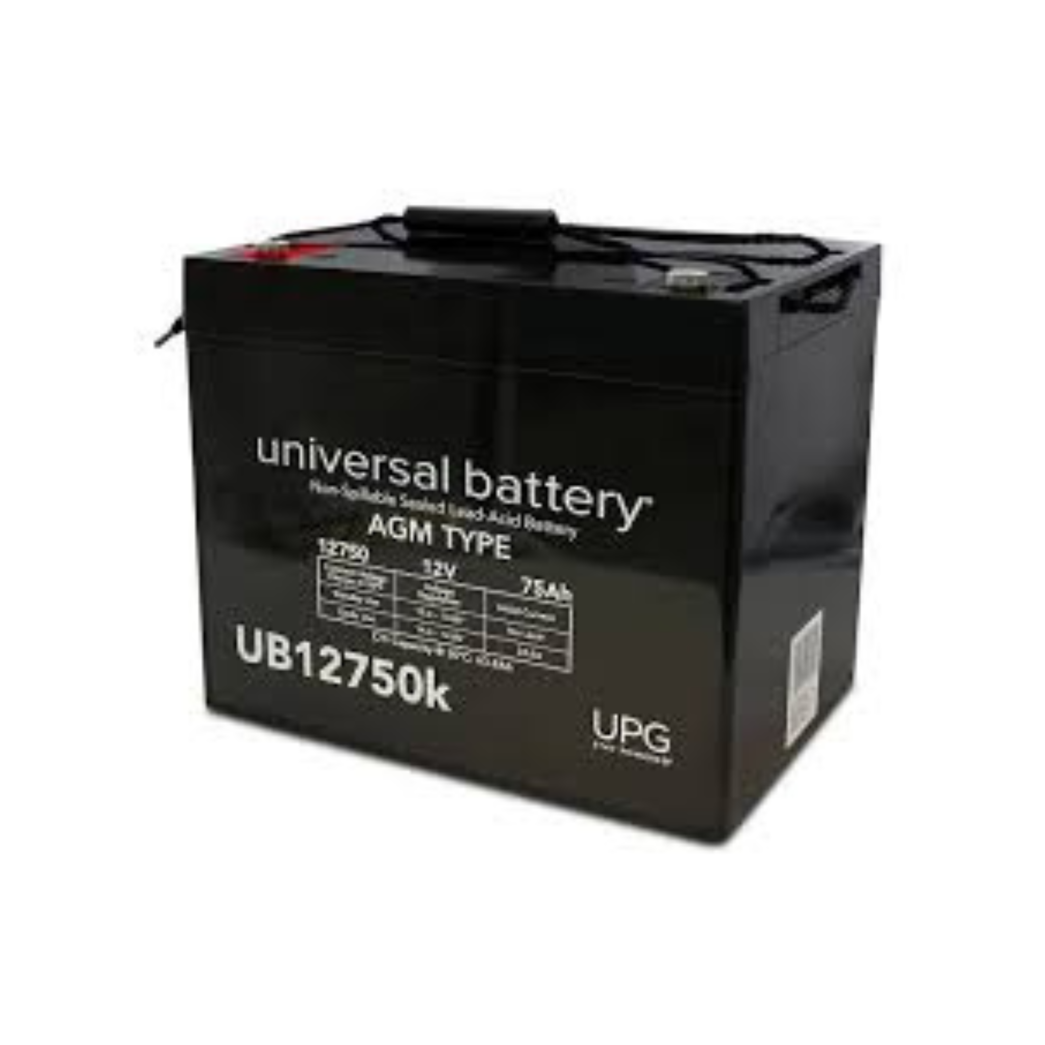 UPG BATTERIES SEAL LEAD ACID BATTERY 12 VOLT 75 AH INTERNAL THREAD TER