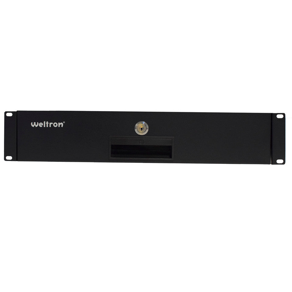 Weltron 2RU Rack Drawer, Black